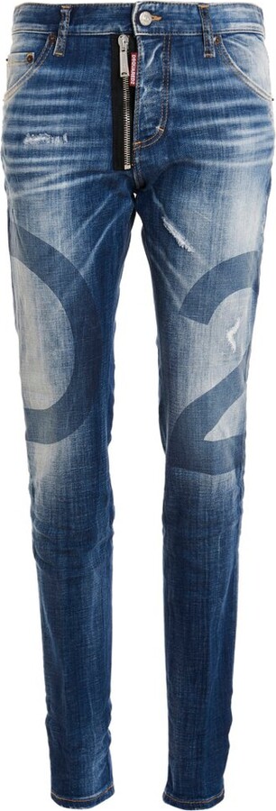 DSQUARED2 Logo Detailed Skinny Jeans - ShopStyle