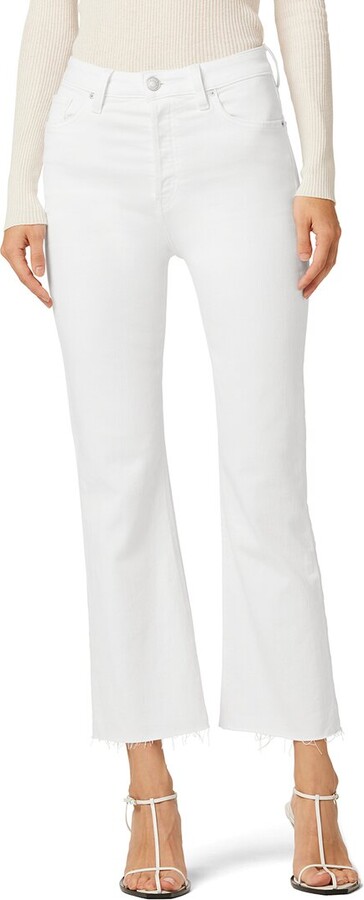 Hudson Faye Ultra High-Rise Bootcut Crop White Jean - ShopStyle