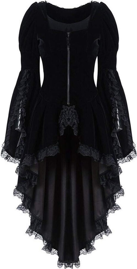 RKaixuni Womens Renaissance Pirate Jackets Victorian Tailcoat Steampunk ...