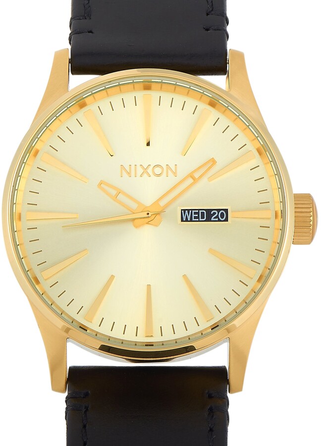 Nixon The Sentry Pack 42mm Gold-Tone Stainless Steel Watch A1138 2591 ...