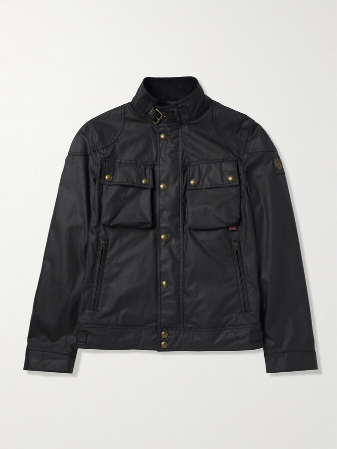 Belstaff Racemaster Logo-Appliquéd Waxed-Cotton Jacket - ShopStyle