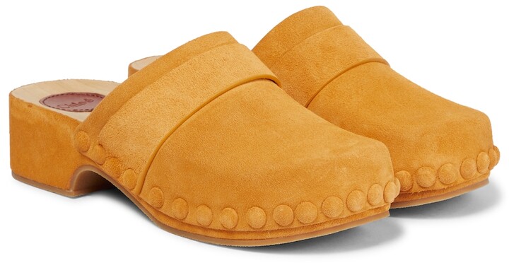 Chloé Joy suede clogs - ShopStyle