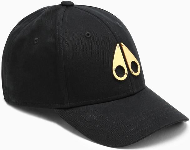 Moose Knuckles Black baseball cap with metal logo - ShopStyle Hats