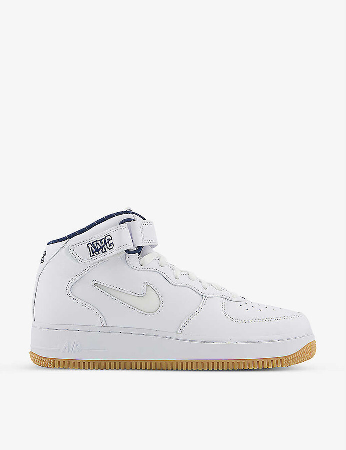 Nike Air Force 1 Mid mid-top leather trainers - ShopStyle Sneakers ...