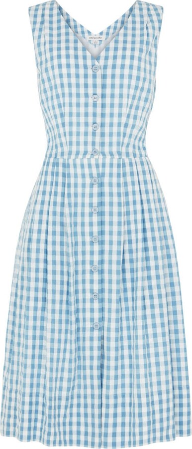 Emily And Fin Scarlett India Blue Check Dress - ShopStyle