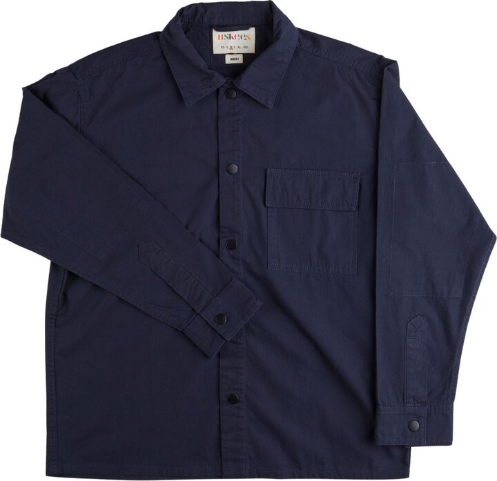 Uskees Men's 6001 Lightweight Buttoned Overshirt - Midnight Blue ...