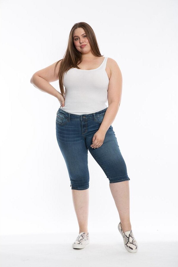 SLINK Jeans Plus Size Women Denim Crop - ShopStyle