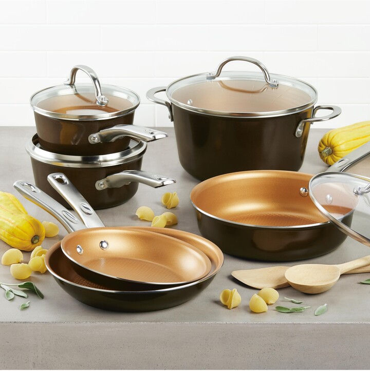 Ayesha Curry Home Collection Cookware 12 Piece Set, Brown Sugar - ShopStyle