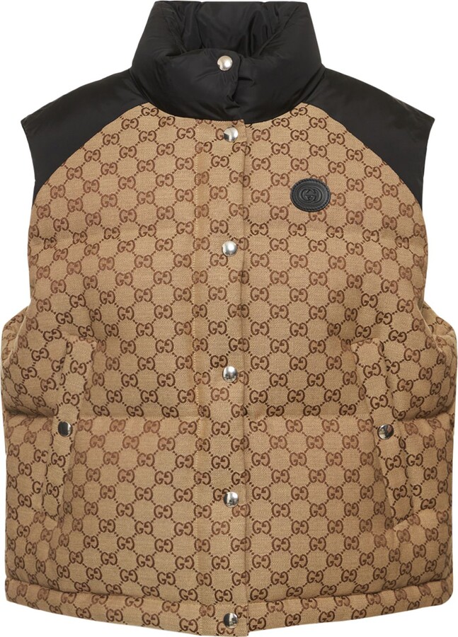Gucci Gg Cotton Blend Down Vest - ShopStyle Jackets