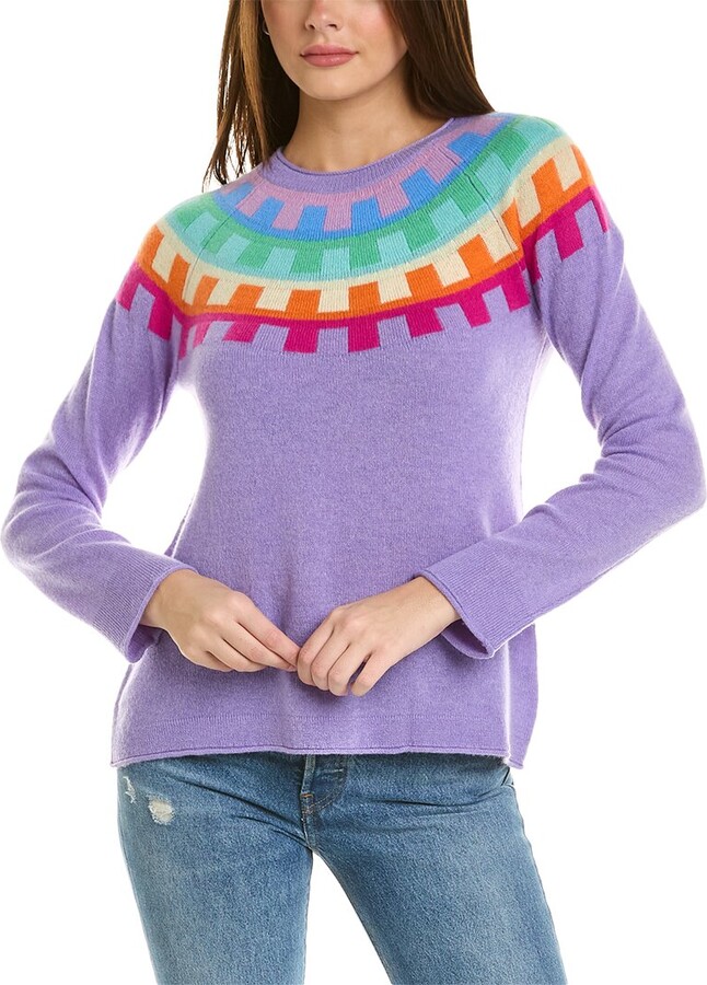 Hannah Rose Rick Rack Cashmere Sweater - ShopStyle