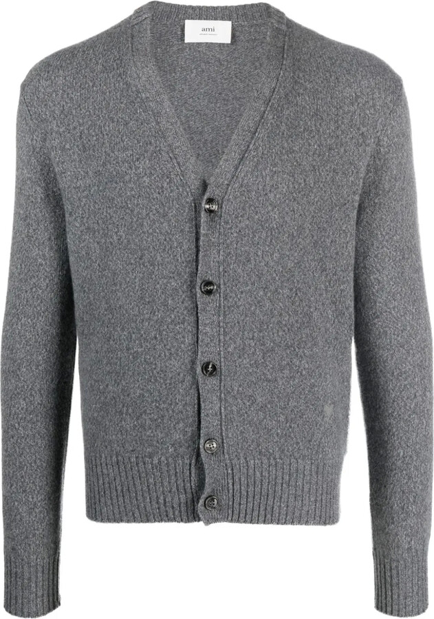 AMI Paris V-neck knit cardigan - ShopStyle