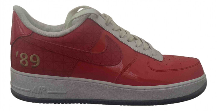 Nike red Leather Trainers - ShopStyle Sneakers & Athletic Shoes