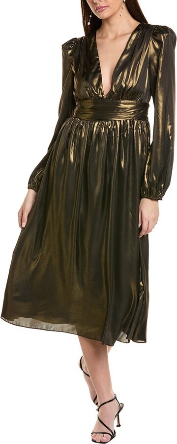 WAYF Metallic Midi Dress - ShopStyle