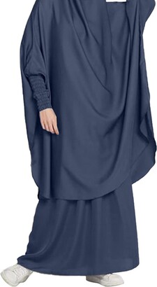 VESNIBA Muslim Traditional Dress Women Muslim 2 Piece Outfit Cloak and ...