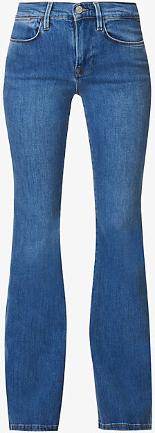 Frame Womens Samson Le High Flare High-rise Flared-leg Stretch-denim ...