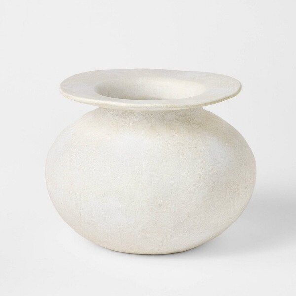 Threshold designed w/Studio McGee Exaggerated Rim Ceramic Round Vase ...