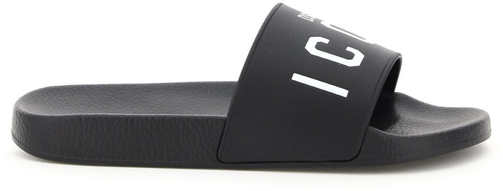 DSQUARED2 Icon Logo Rubber Slides - ShopStyle Sandals