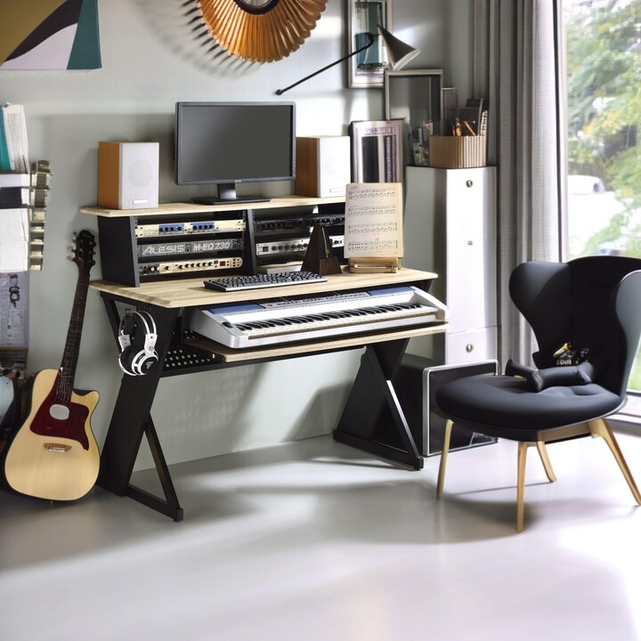 NicBex Home Office Desks Versatile Design Music Recording Studio Desk ...