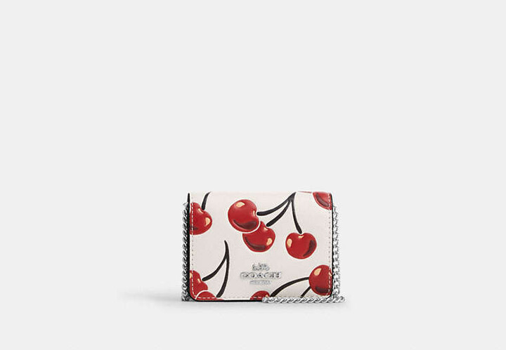 Coach Outlet Mini Wallet On A Chain With Cherry Print - ShopStyle