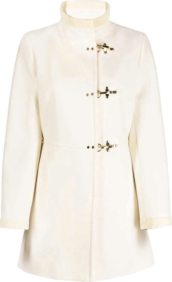 Fay Ivory White Virgin Wool Blend Virginia Coat - ShopStyle