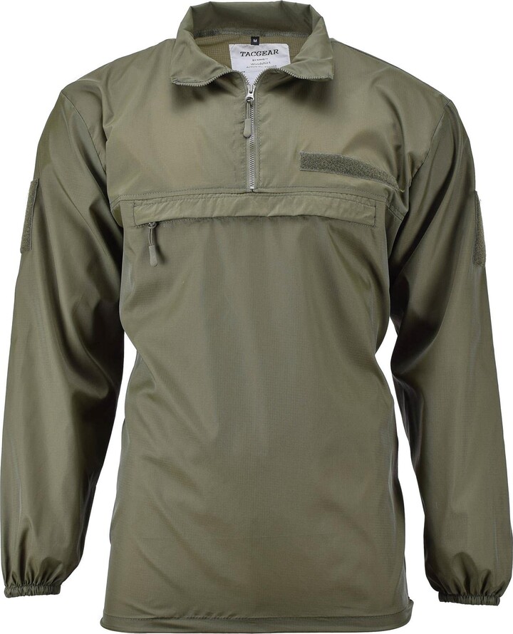 MILITAR Men's Windshirt Tacgear Packable Nylon anorak 1/4 zip ...