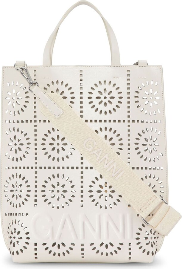 Ganni Perforated Tote Bag - ShopStyle