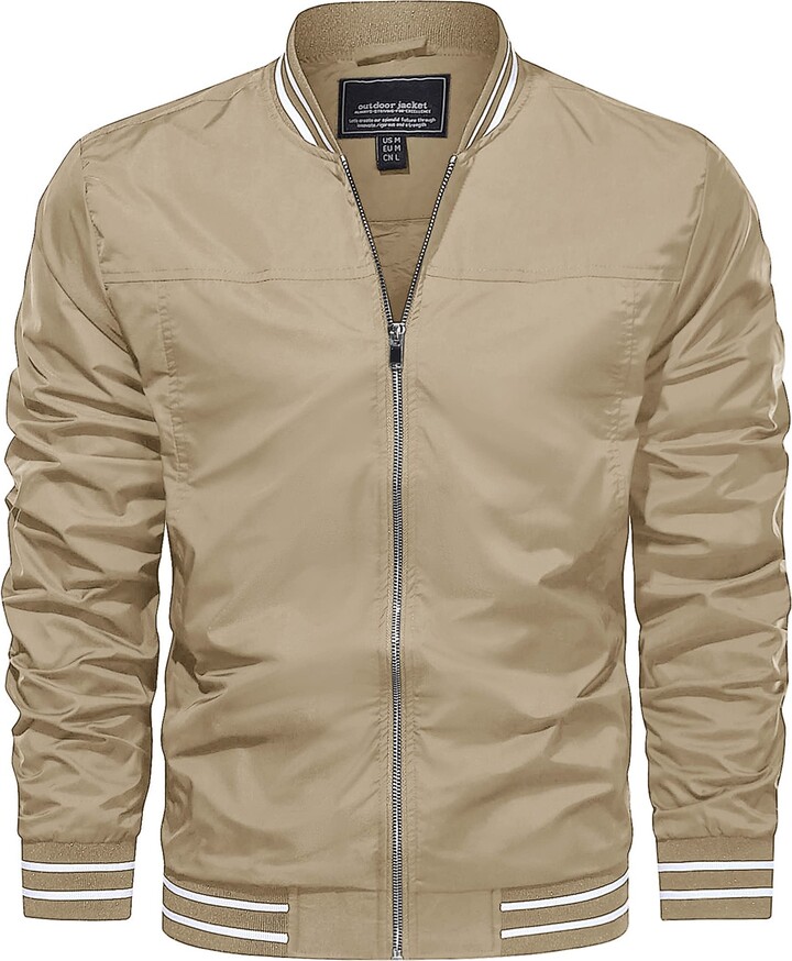 KEFITEVD Men Spring Summer Lightweight Sports Jacket Casual Thin ...