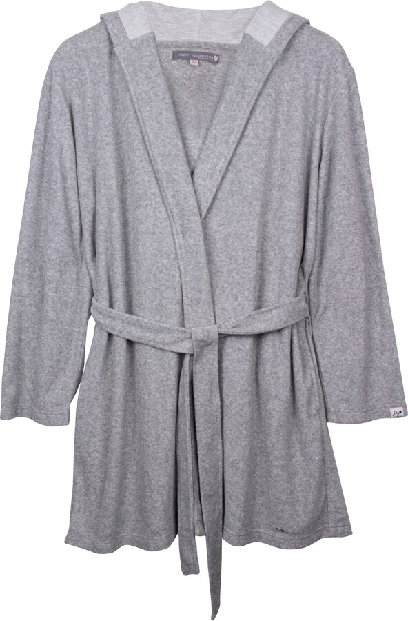 Pretty You - Organic Cotton Robe In Grey - ShopStyle Lingerie & Nightwear