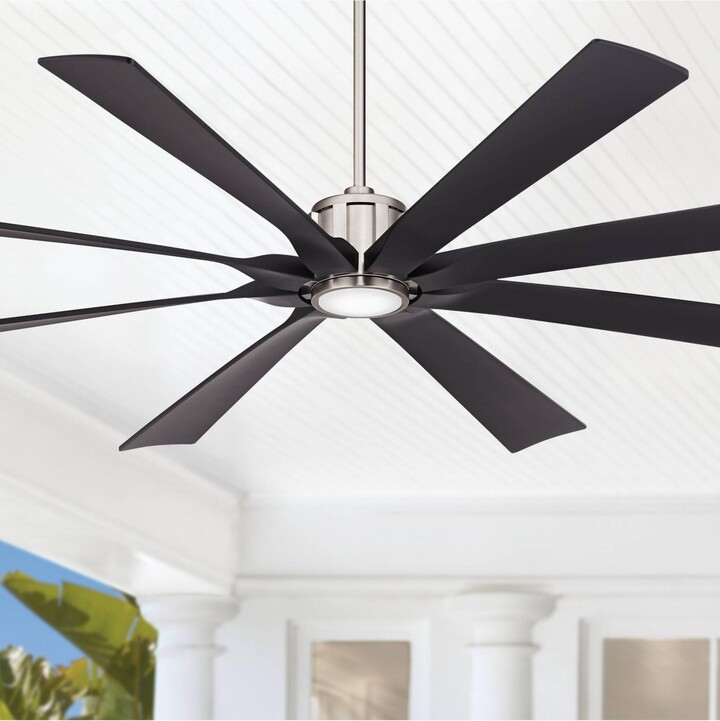 Possini Euro Design 80" Defender Modern Outdoor Ceiling Fan with ...