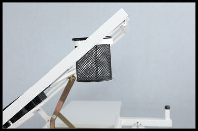 Inbox Zero hand crank adjustable drafting table drawing desk with 2 ...