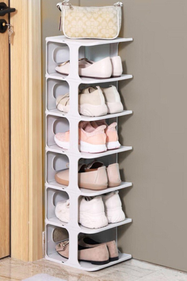 Living and Home 6-Tier 6-Pair Off-White Plastic Shoe Rack - ShopStyle