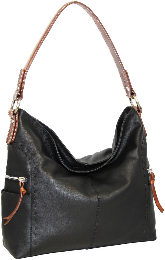 Nino Bossi Handbags Women's Hobos Black - Black Leather Kyah Hobo Bag ...