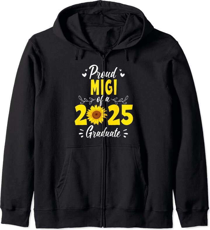 Sunflower Proud MIGI Of A 2025 Graduate Graduation Cute Zip Hoodie ...