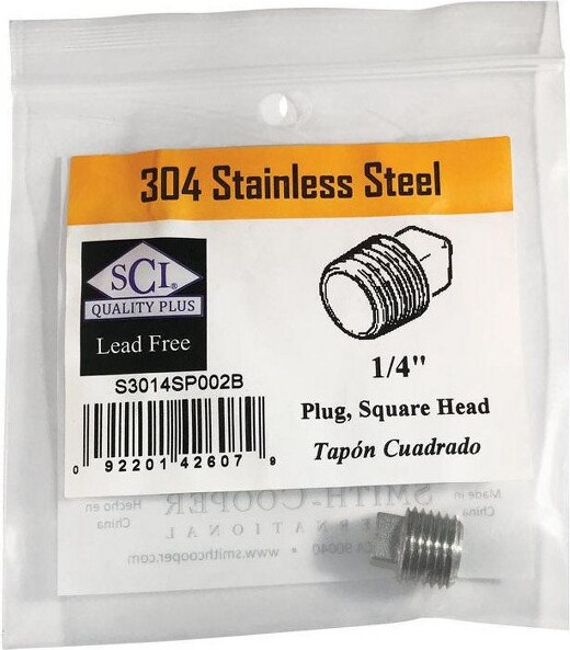Smith Cooper International Smith-Cooper 1/4 in. MPT Stainless Steel ...