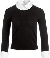 Women's Black Sweater With White Collar And Cuffs | Shop the world’s ...