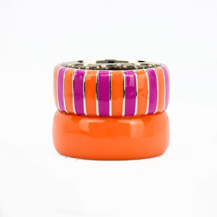 Pinnole Pink / Purple / Yellow From Dusk Till Dawn Thick Ring Stack - ShopStyle
