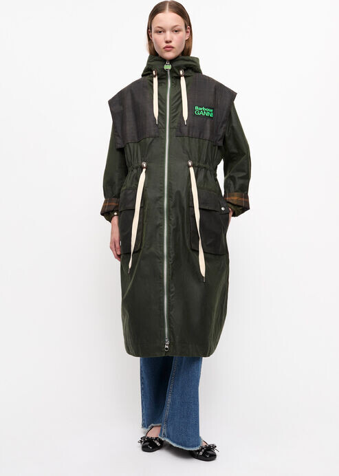 Ganni x Barbour Waxed Parka Jacket - ShopStyle Outerwear