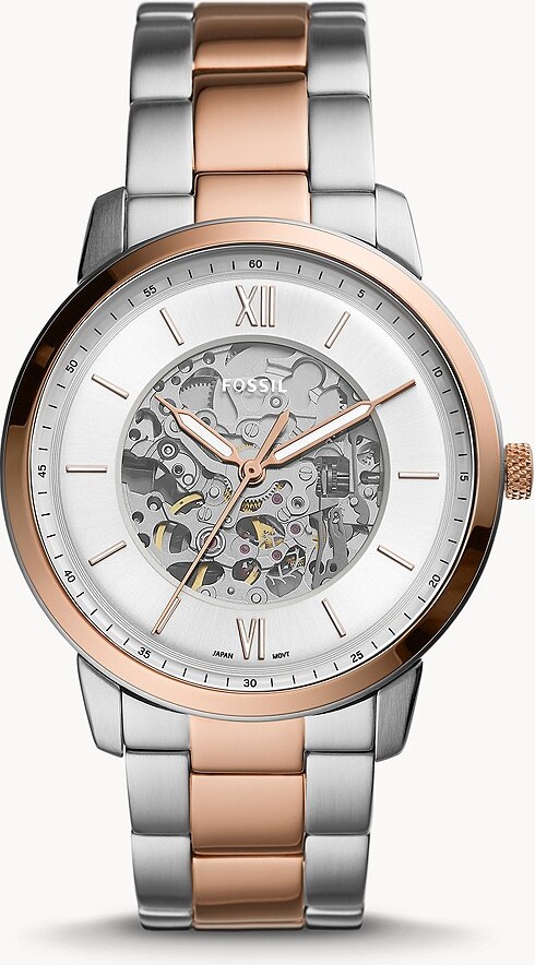 Fossil Neutra Automatic Two-Tone Stainless Steel Watch - ShopStyle