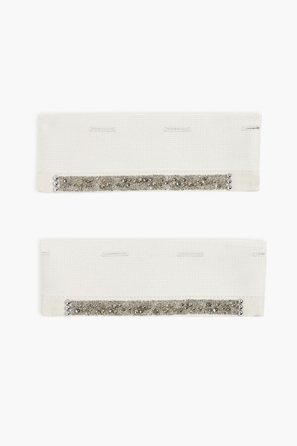 Max Mara Riber bead-embellished satin cuffs - ShopStyle Bracelets