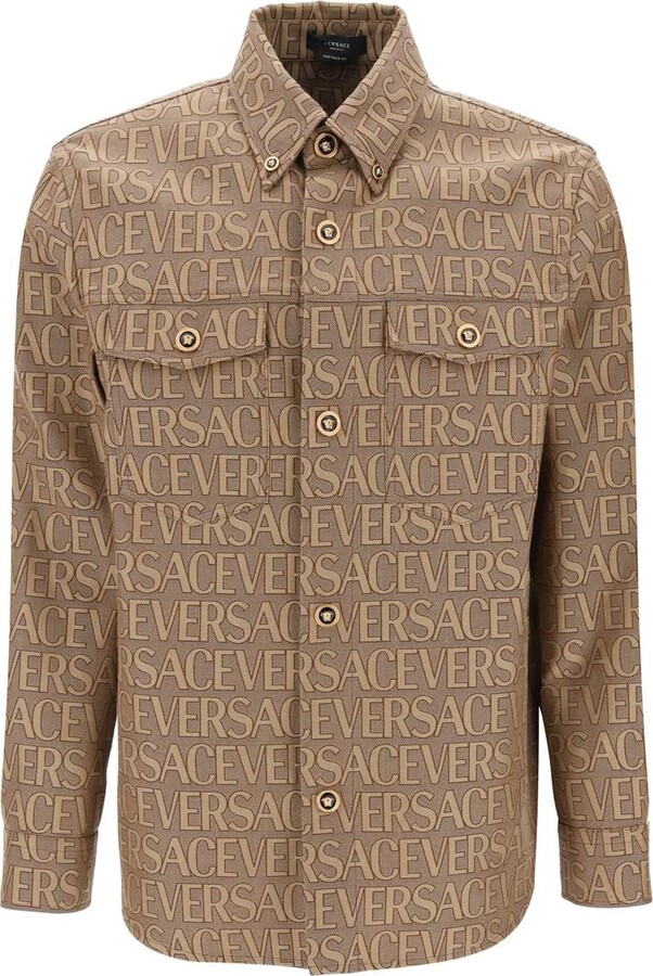 Versace allover overshirt jacket - ShopStyle