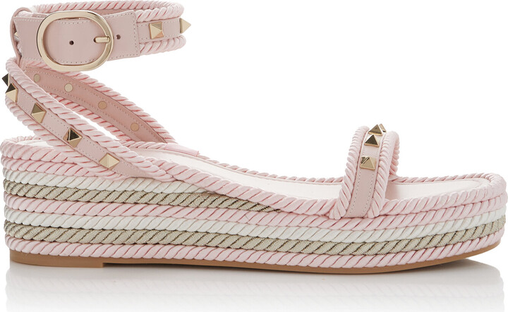 Valentino Garavani Rope Flatform Sandals - ShopStyle
