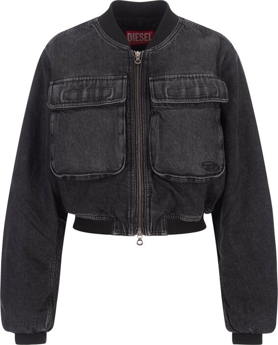 Diesel De-Khlo-S Zipped Denim Bomber Jacket - ShopStyle