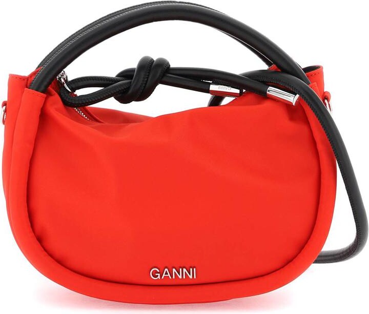 Ganni recycled nylon handbag - ShopStyle Shoulder Bags