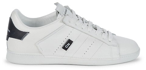 CNC Costume National Logo Leather Sneakers - ShopStyle