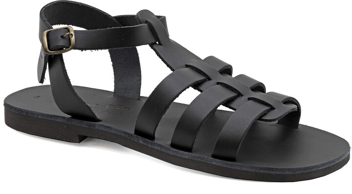 EMMANUELA handcrafted for you Size 7 UK Black Emmanuela Greek Leather ...