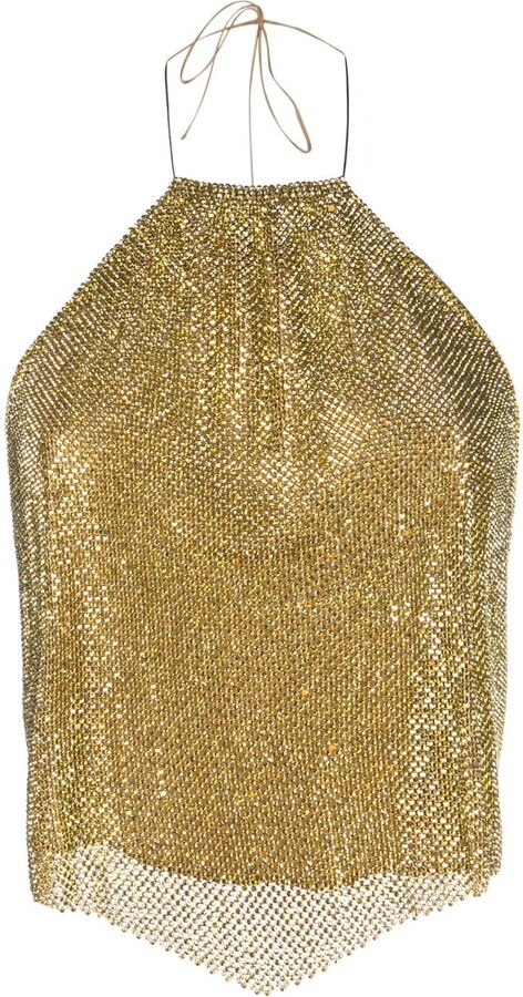 MANURI Chainmail Halterneck Top - ShopStyle