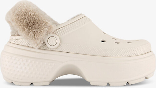 Crocs Womens Stucco Stomp Faux Fur-lined Rubber Clogs - ShopStyle