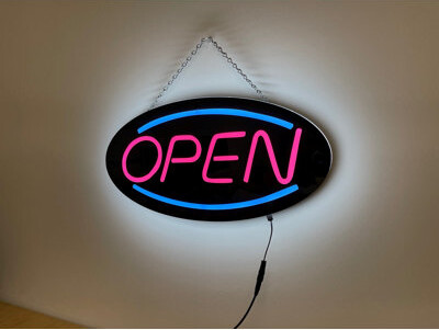 Porta-Trace Led Open Sign - Oval - ShopStyle Desks