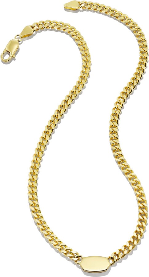 Kendra Scott Elisa Curb Chain Necklace in 18k Gold Vermeil | Metal ...