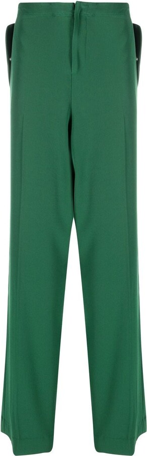 Maximilian Davis Flap-Pocket Wide-Leg Trousers - ShopStyle